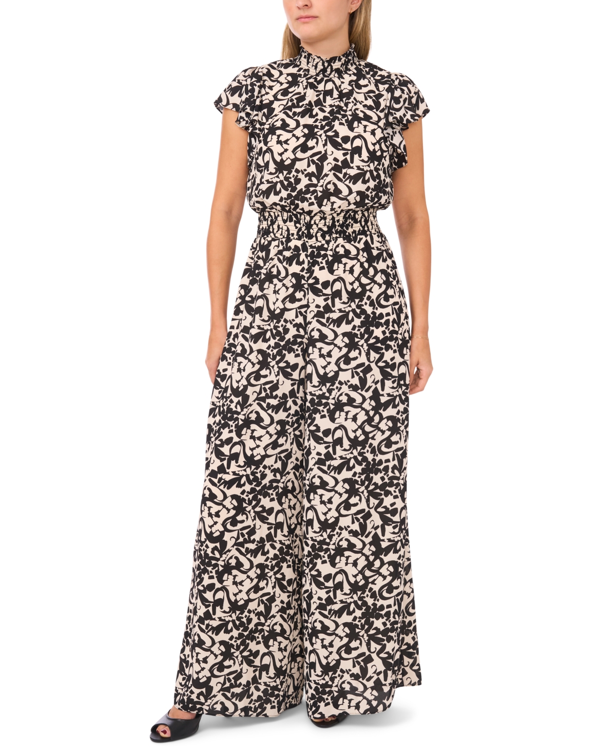 Click here for Msk Petite Printed Flutter Short-Sleeve Jumpsuit -... prices