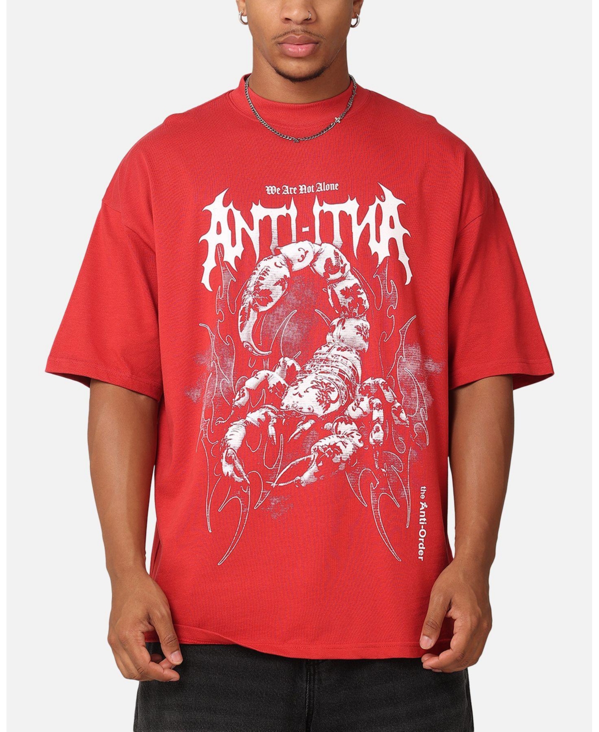 Click here for The Anti Order Mens Invasion Mock Neck T-Shirt prices