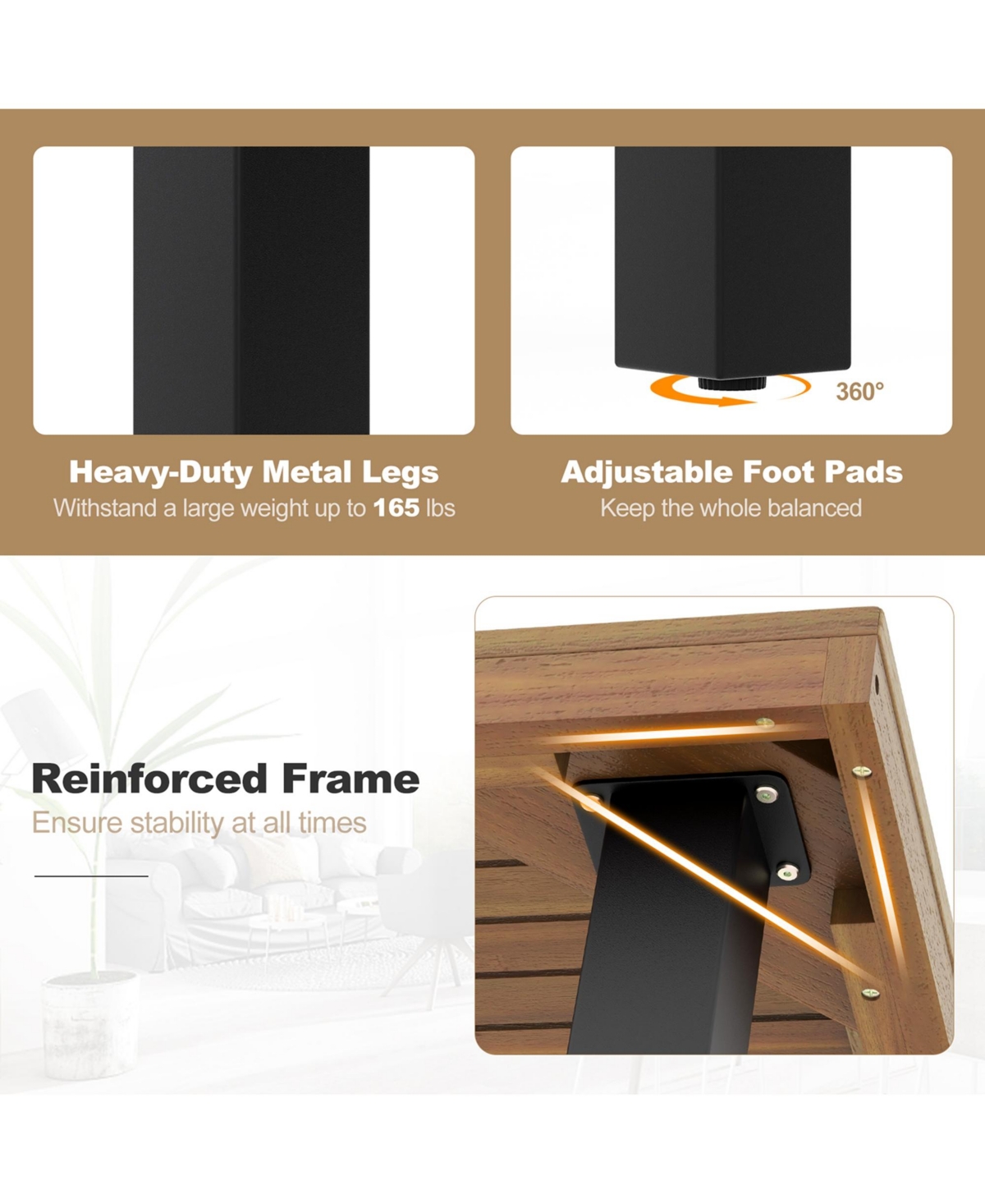 Click here for Costway 9 Pcs Patio Rattan Dining Set with Acacia... prices