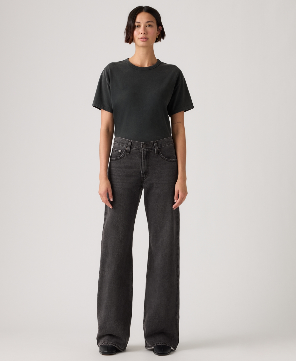 Click here for Levis Juniors Middy Loose Mid Rise Bootcut Jeans -... prices