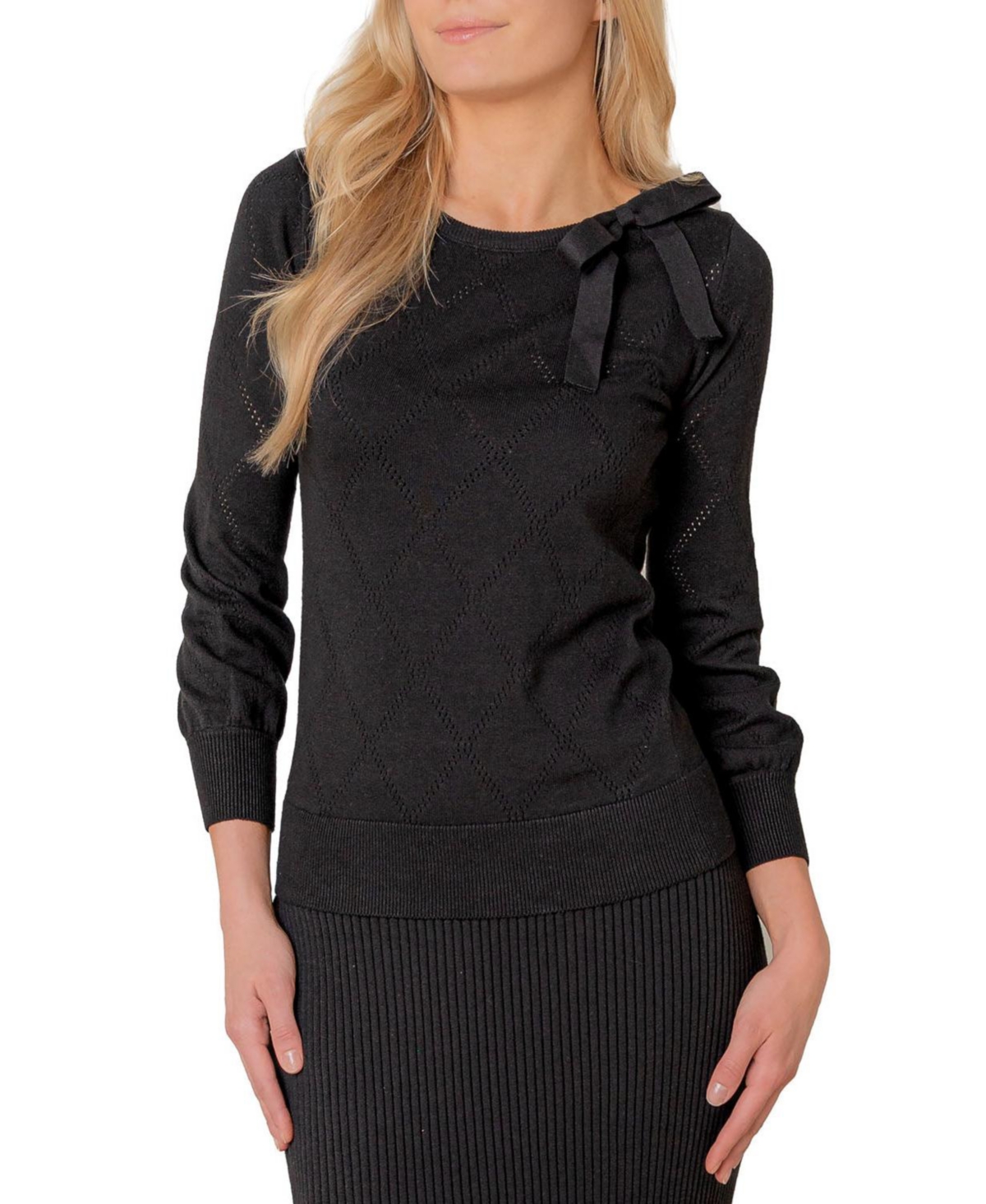 Click here for Hope & Henry Womens Organic Bow Detail Pointelle S... prices