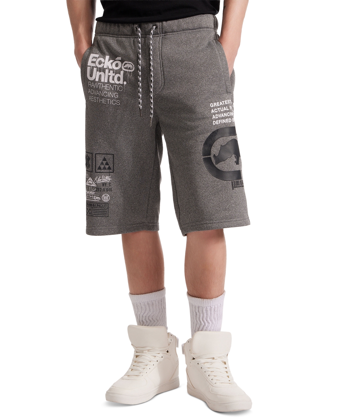 Click here for Ecko Unltd Mens Double A Regular-Fit Shorts - Marl... prices