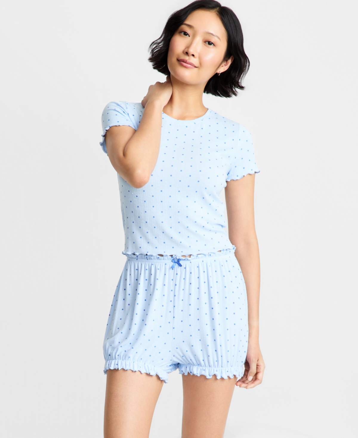 Click here for State of Day Womens Pointelle Top & Bloomer Shorts... prices