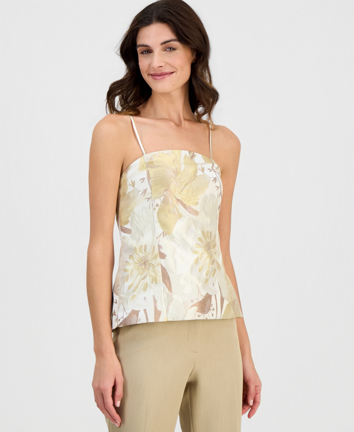 Click here for Anne Klein Womens Jacquard Chain-Strap Bustier Top... prices