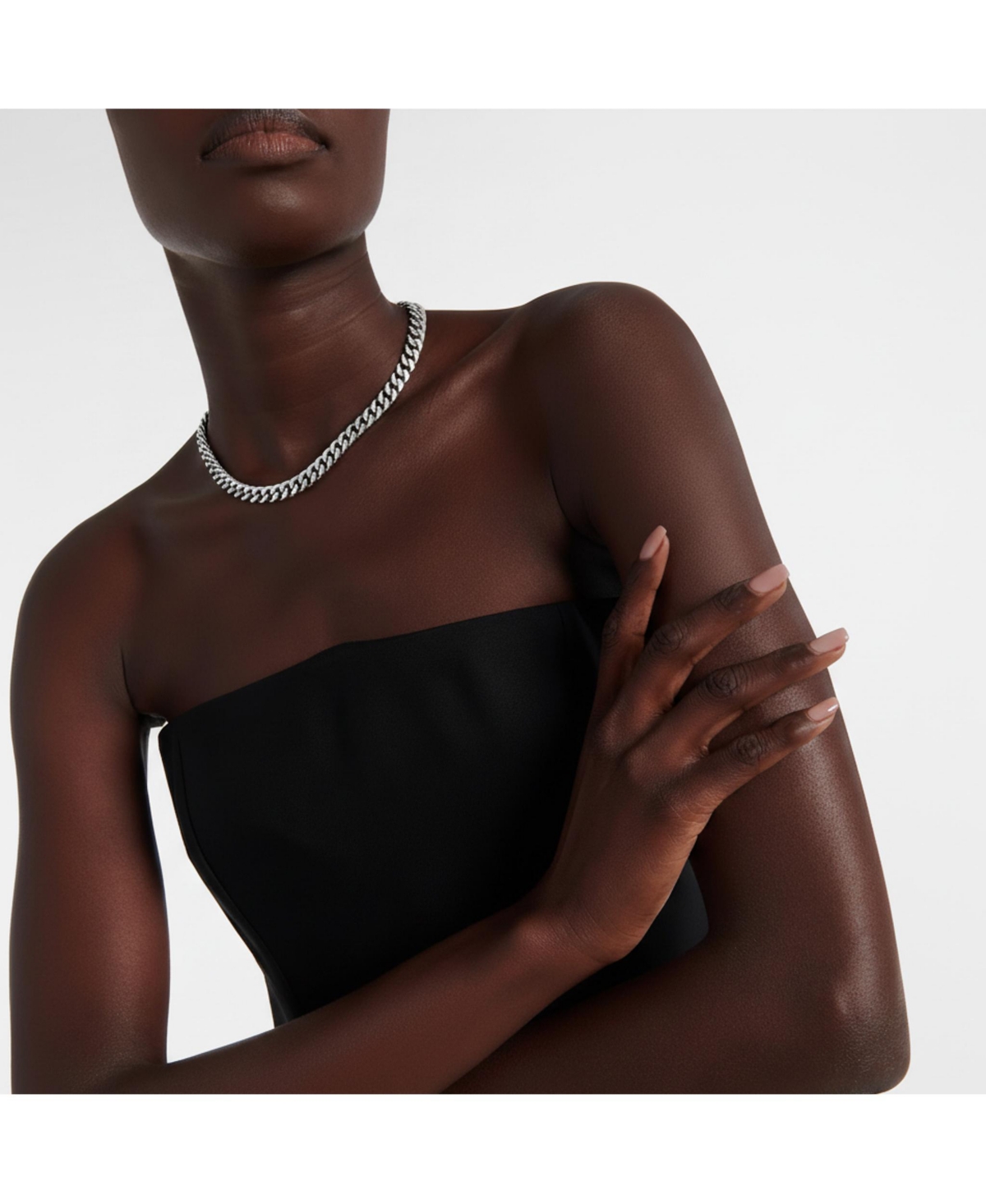 Click here for 18K Platinum Plated Lisa Silver Cuban Chain Neckla... prices