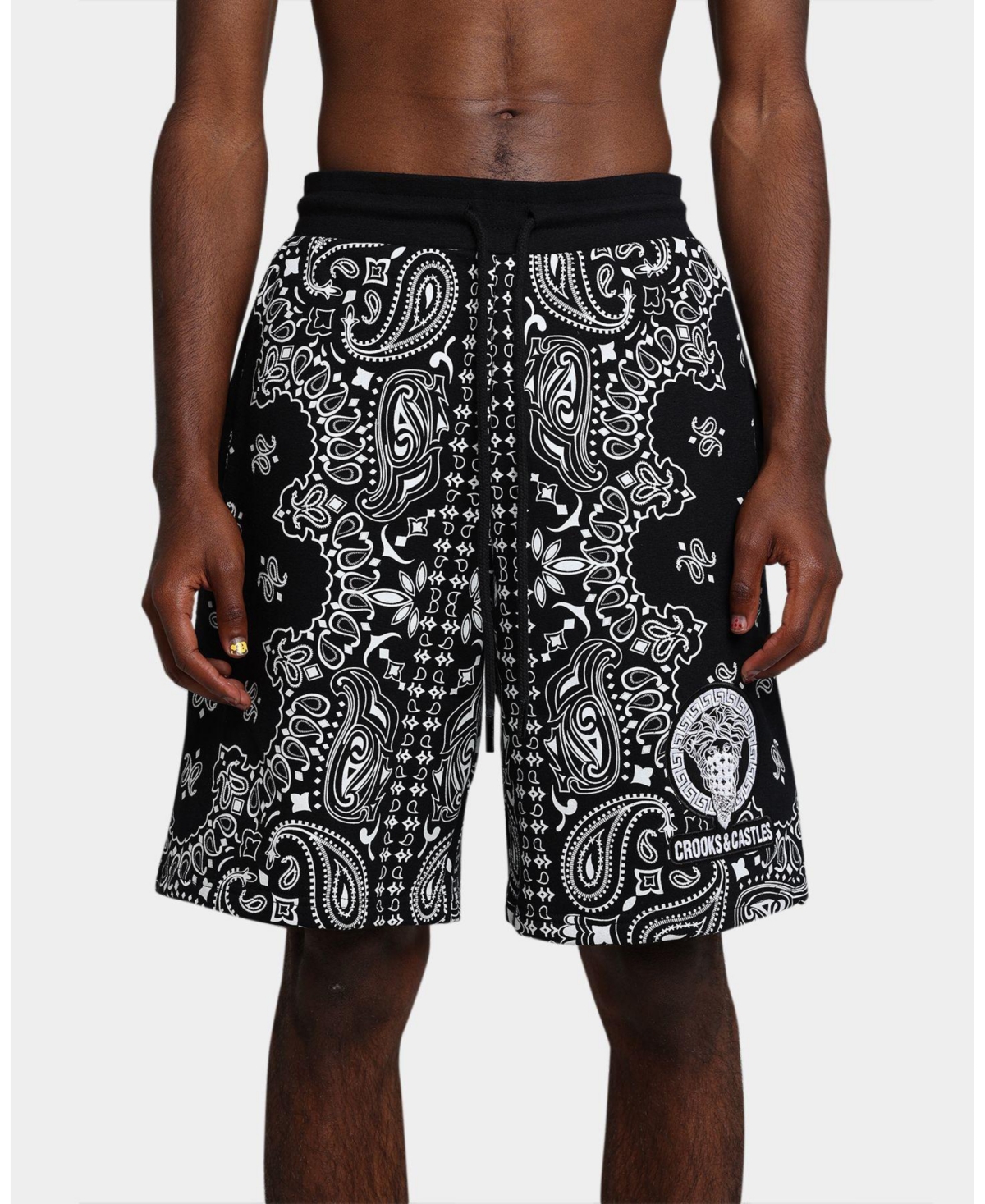 Click here for Crooks & Castles Mens Bandana Core Shorts prices