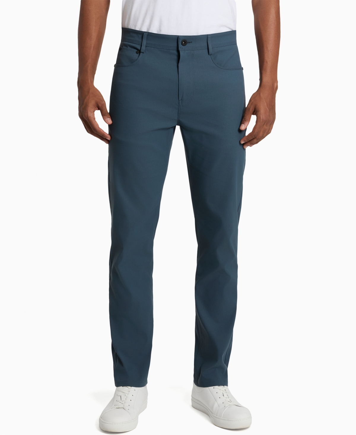 Click here for Kenneth Cole Mens Slim-Fit 5-Pocket Tech Pants - T... prices