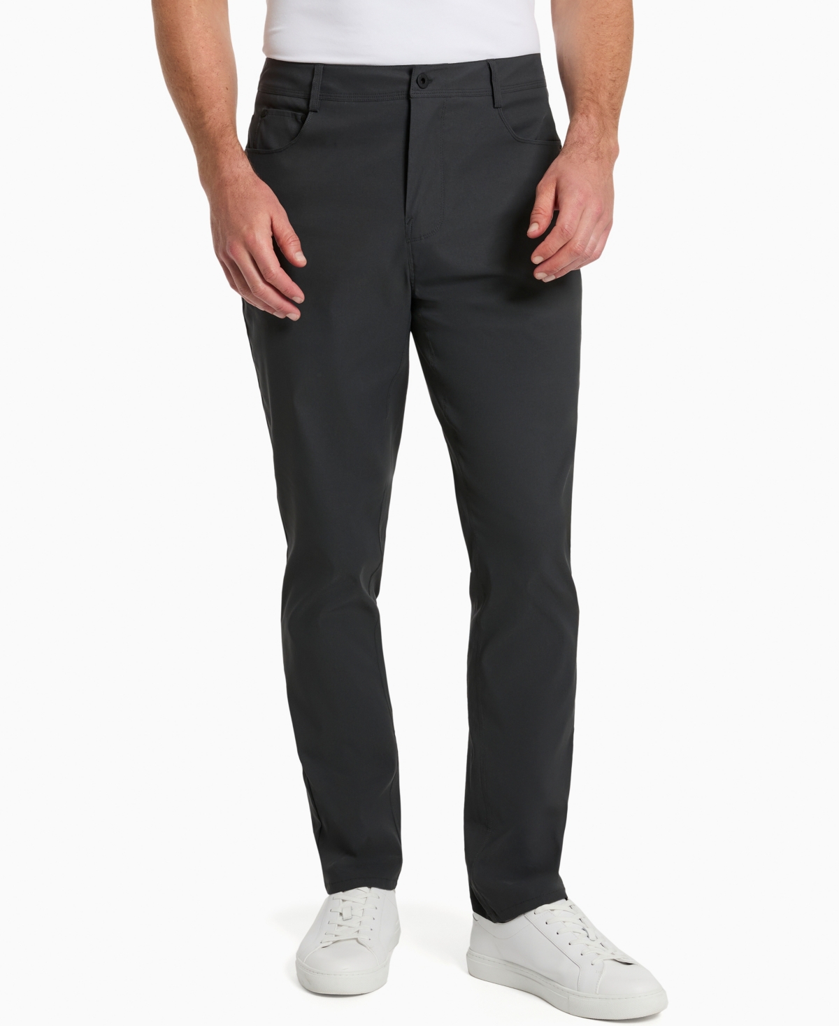 Click here for Kenneth Cole Mens Slim-Fit 5-Pocket Tech Pants - G... prices