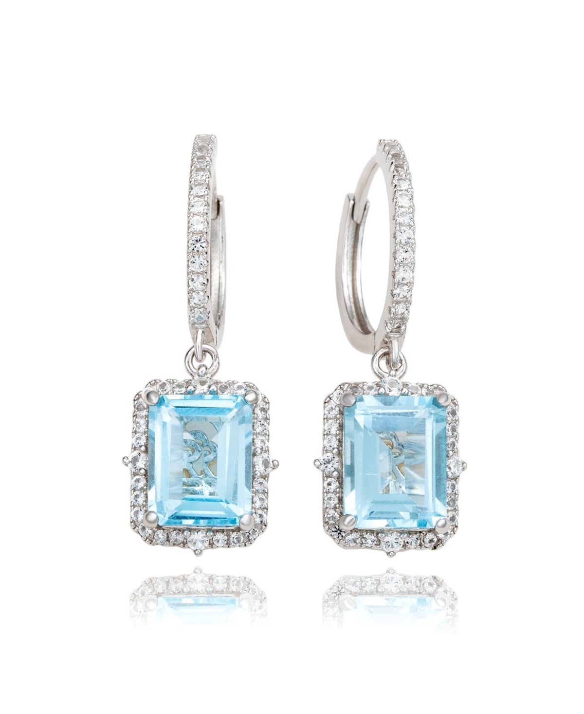 Click here for Suzy Levian Sterling Silver Emerald Cut Gemstone H... prices