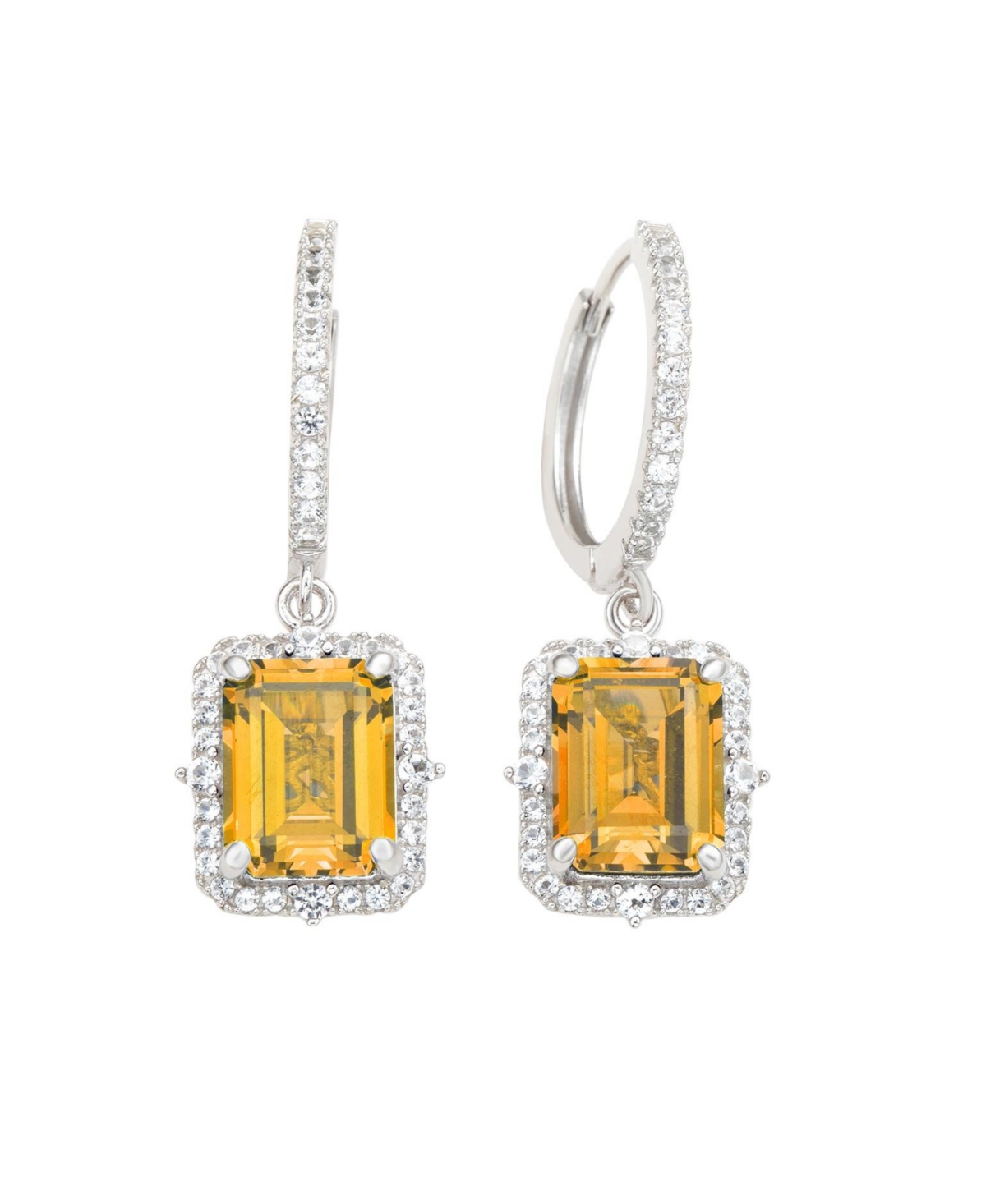 Click here for Suzy Levian Sterling Silver Emerald Cut Gemstone H... prices