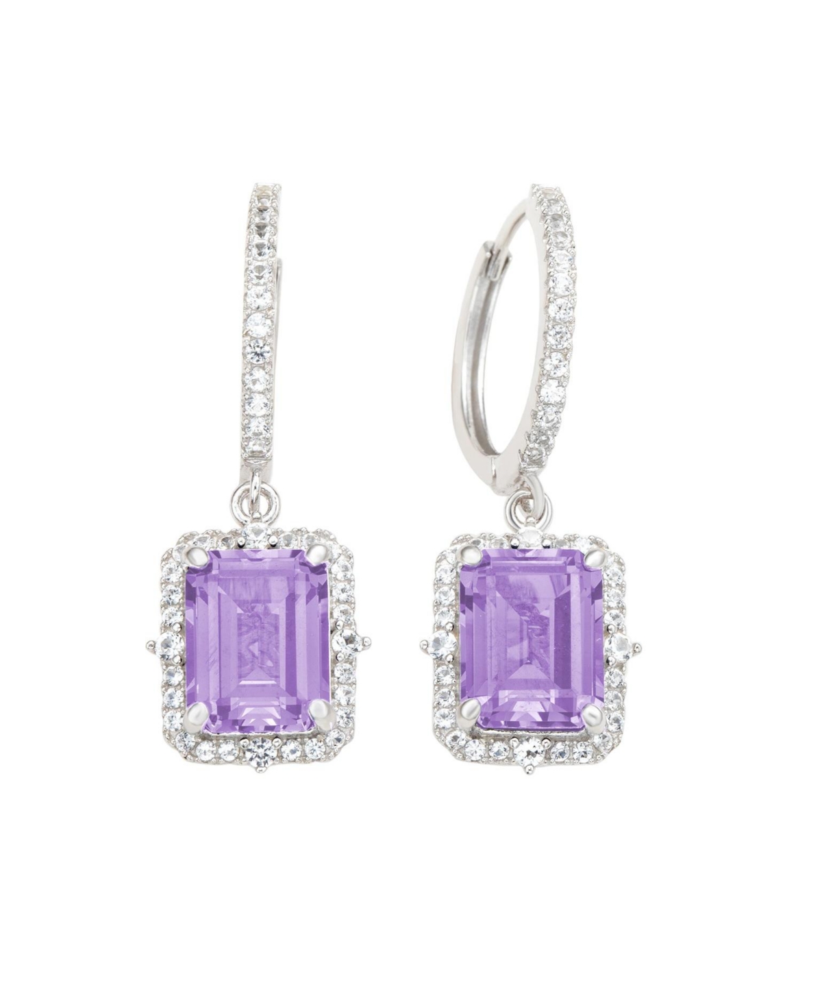 Click here for Suzy Levian Sterling Silver Emerald Cut Gemstone H... prices