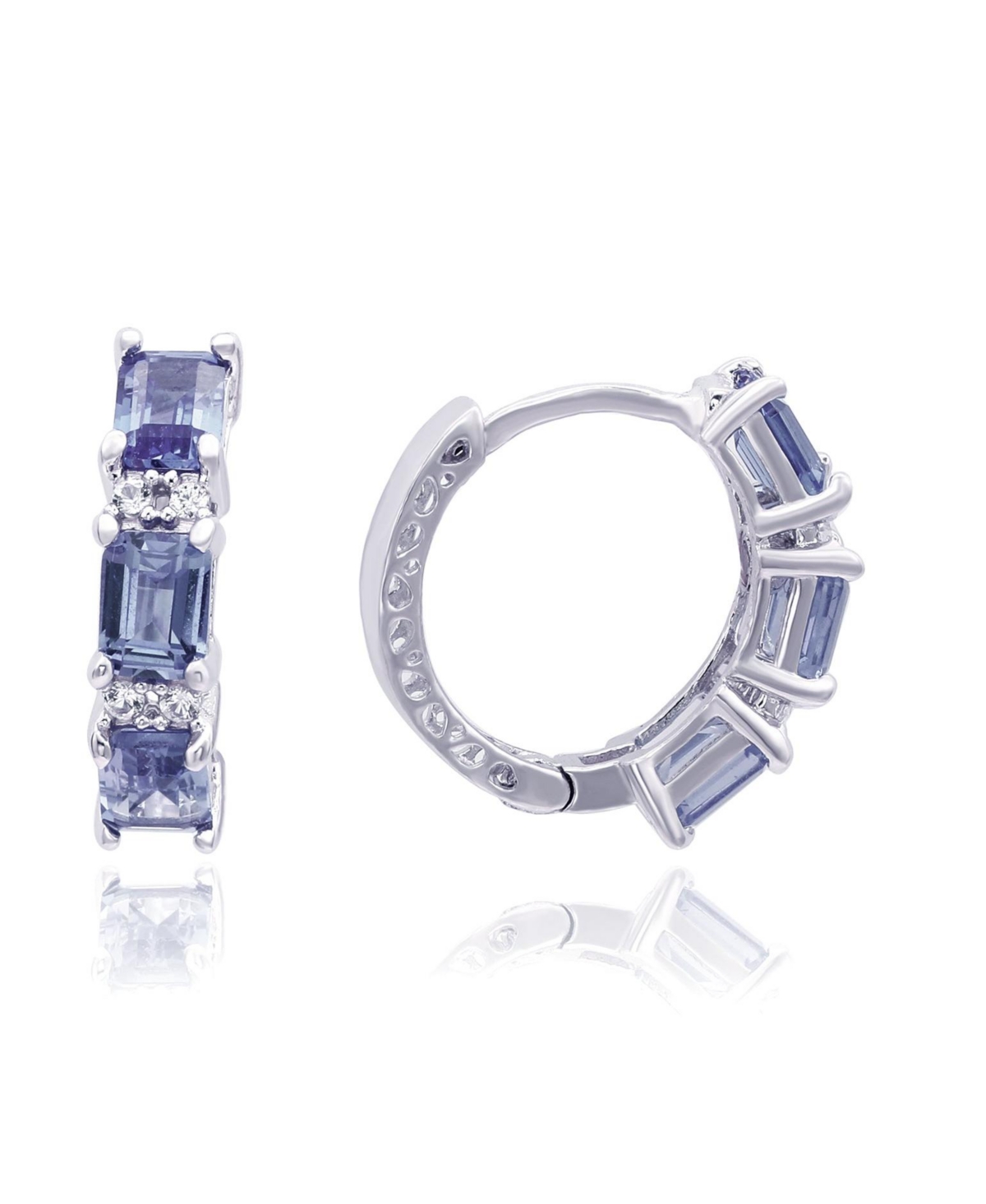 Click here for Suzy Levian Sterling Silver Sapphire & Created Whi... prices