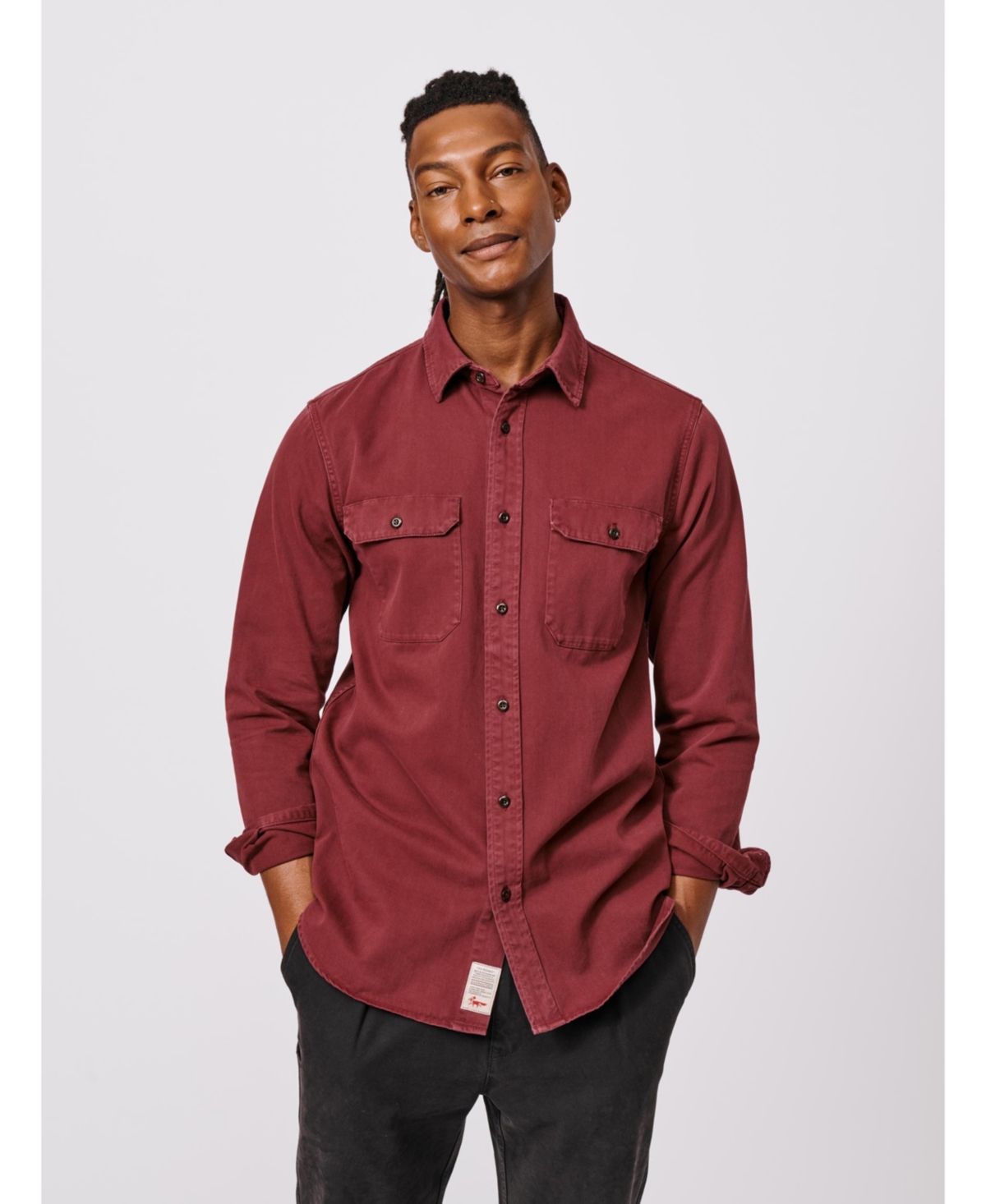 Click here for Aubin Mens Normanby Button Up Shirt - Port prices
