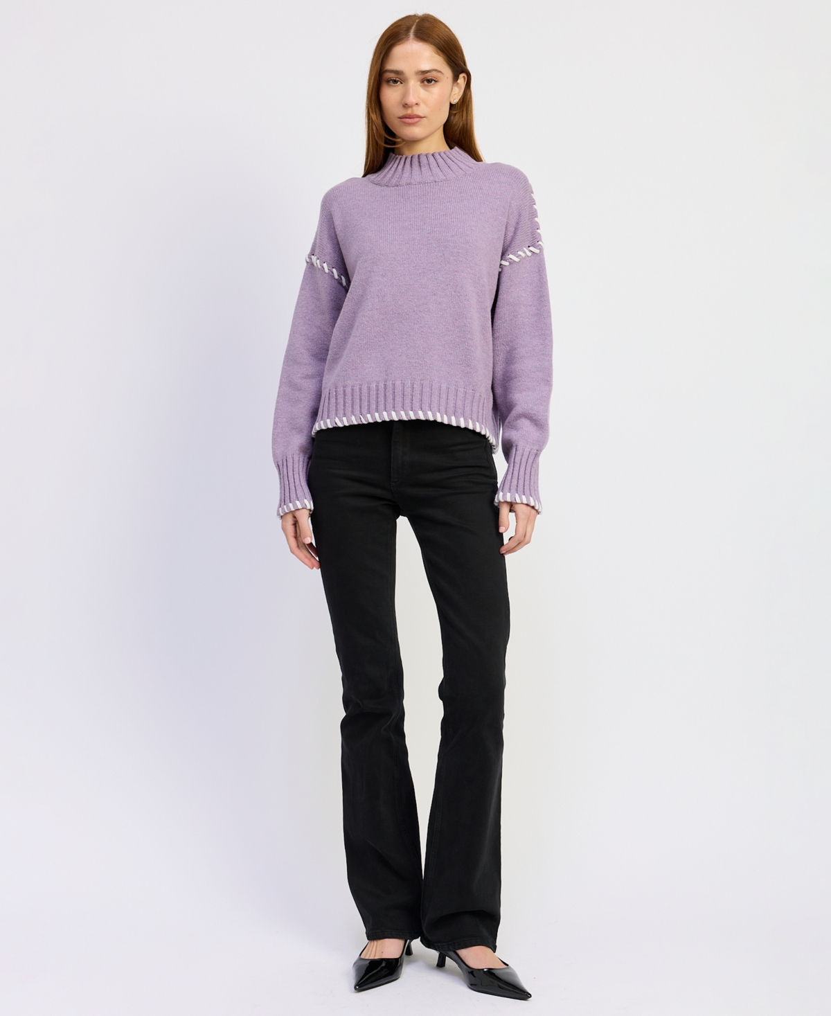 Click here for En Saison Womens Merril Whip Stitch Crewneck Sweat... prices