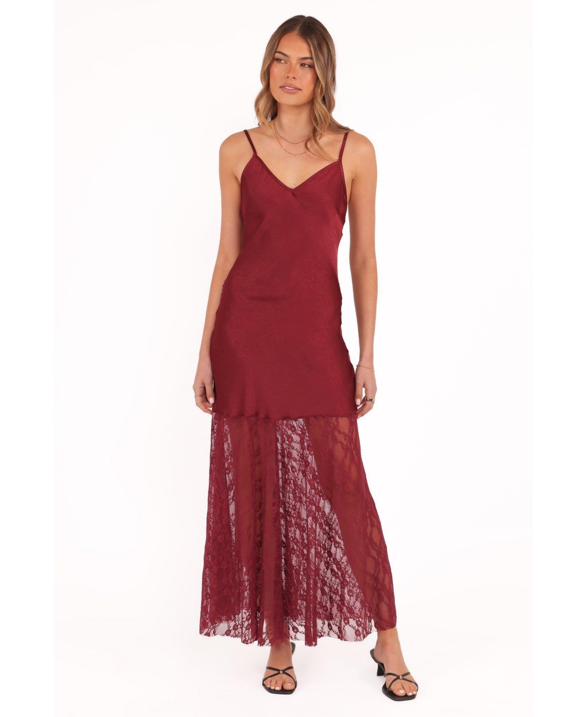 Click here for Petal and Pup Womens Elowyn Maxi Dress - Cherry prices