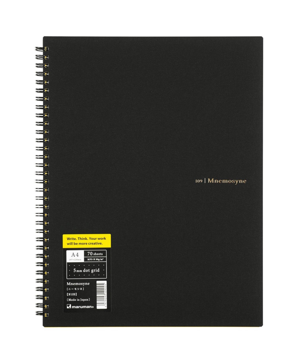Click here for Maruman Notebook Mnemosyne 5 mm Dot grid A4 - Blac... prices