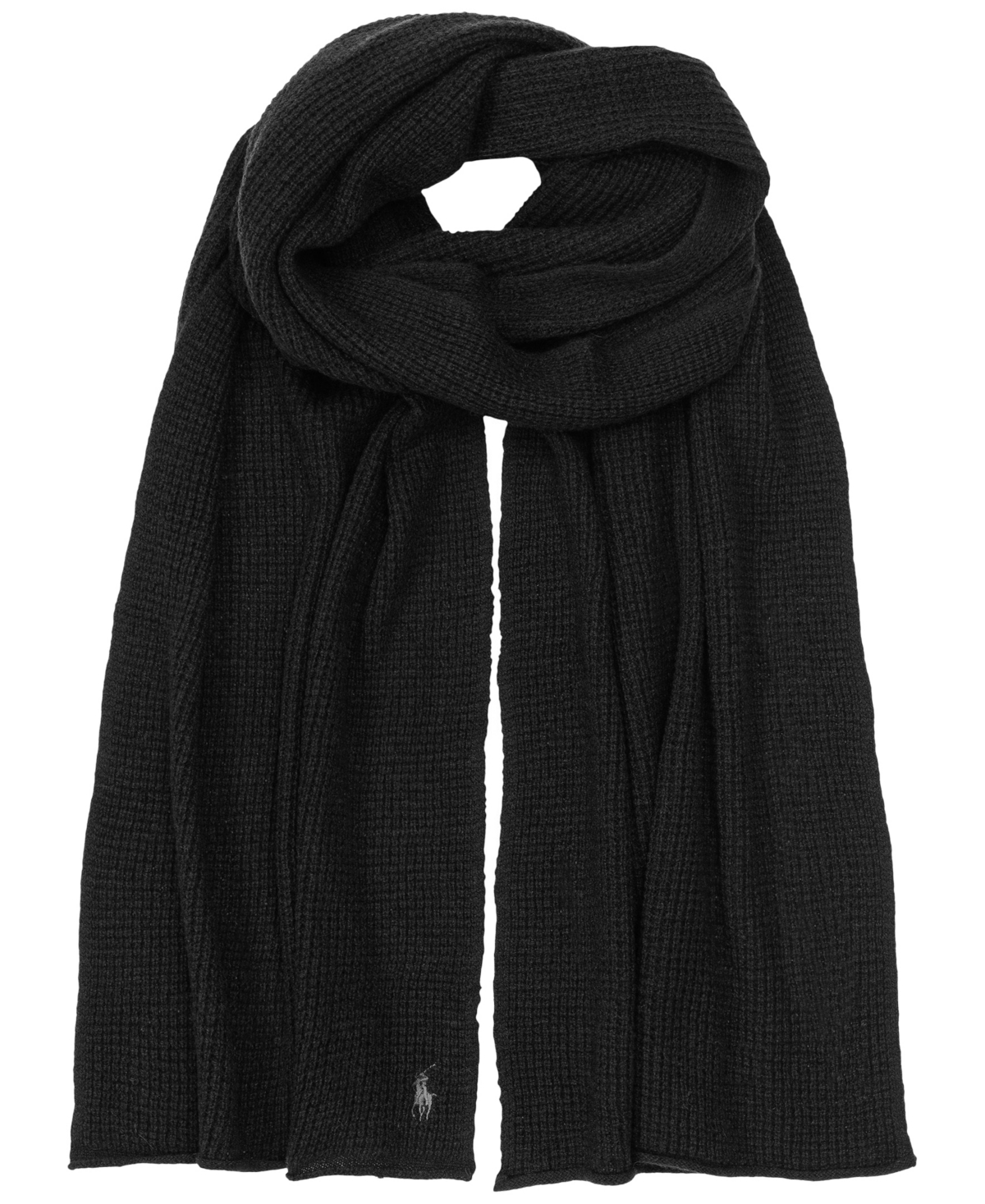 Click here for Polo Ralph Lauren Mens Thermal Travel Scarf - Blac... prices