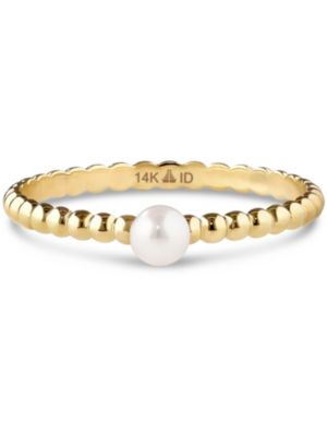 Click here for Devata Freshwater Pearl Beaded Ball Ring In 14k Go... prices