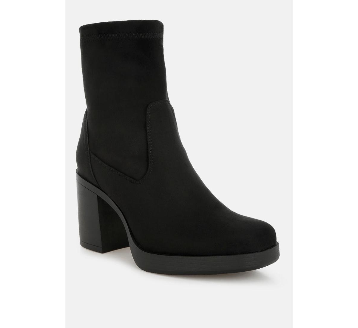 Click here for London Rag Womens Enito Microfiber Sock Boots - Bl... prices