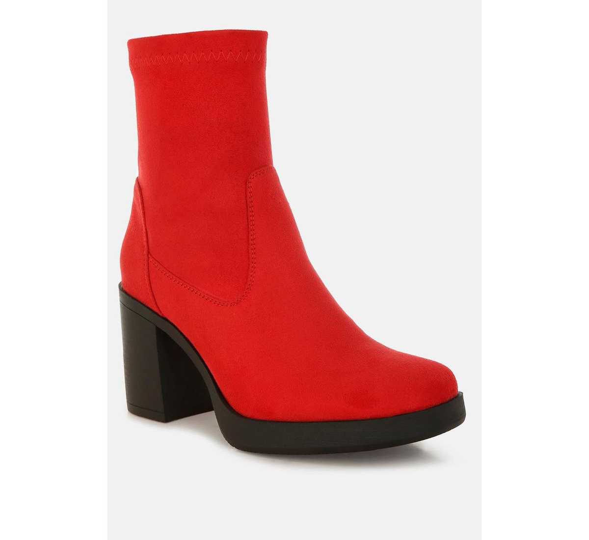 Click here for London Rag Womens Enito Microfiber Sock Boots - Re... prices