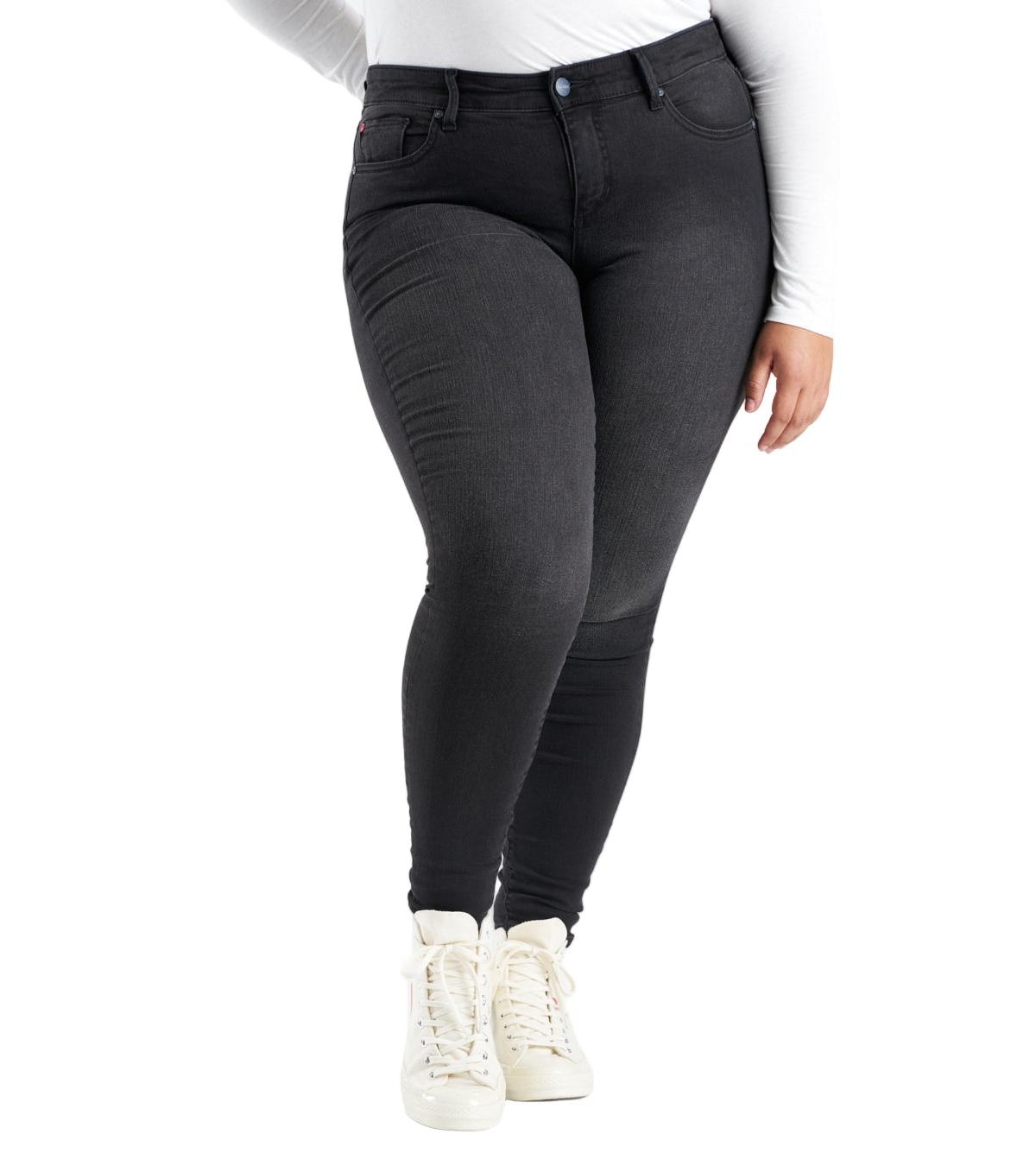 Click here for Slink Jeans Womens Black denim Mid Rise Skinny in... prices