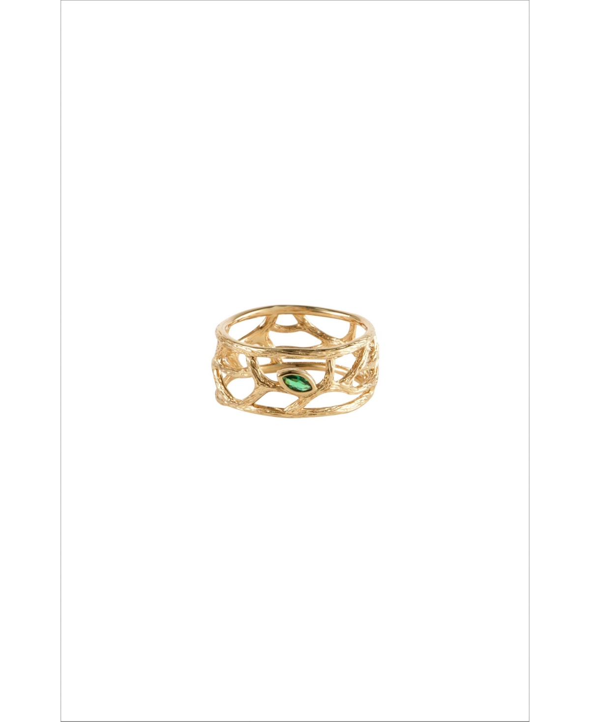 Click here for Retro Chic Verdant Whisper Ring - Gold  green prices