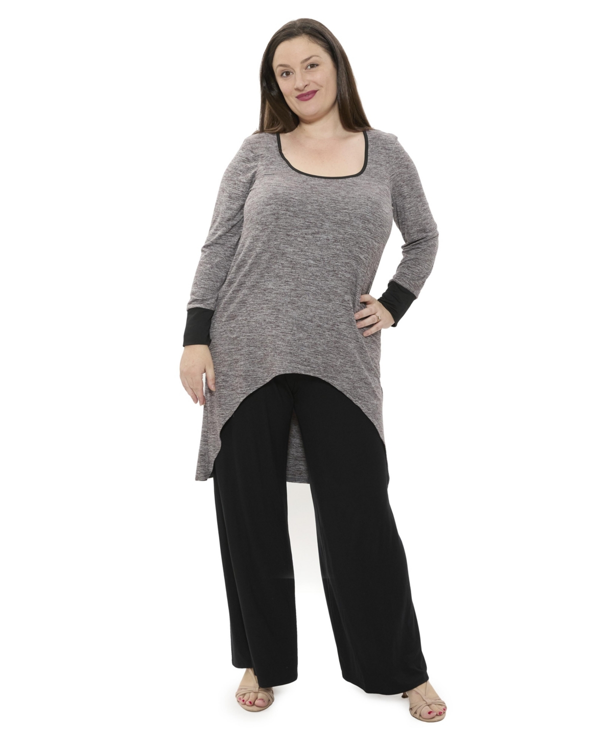 Click here for 24seven Comfort Apparel Plus Size Two Tone Scoop N... prices