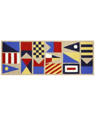 Liora Manne Front Porch Indoor/Outdoor Signal Flags Natural 2'3'' x 6 ...
