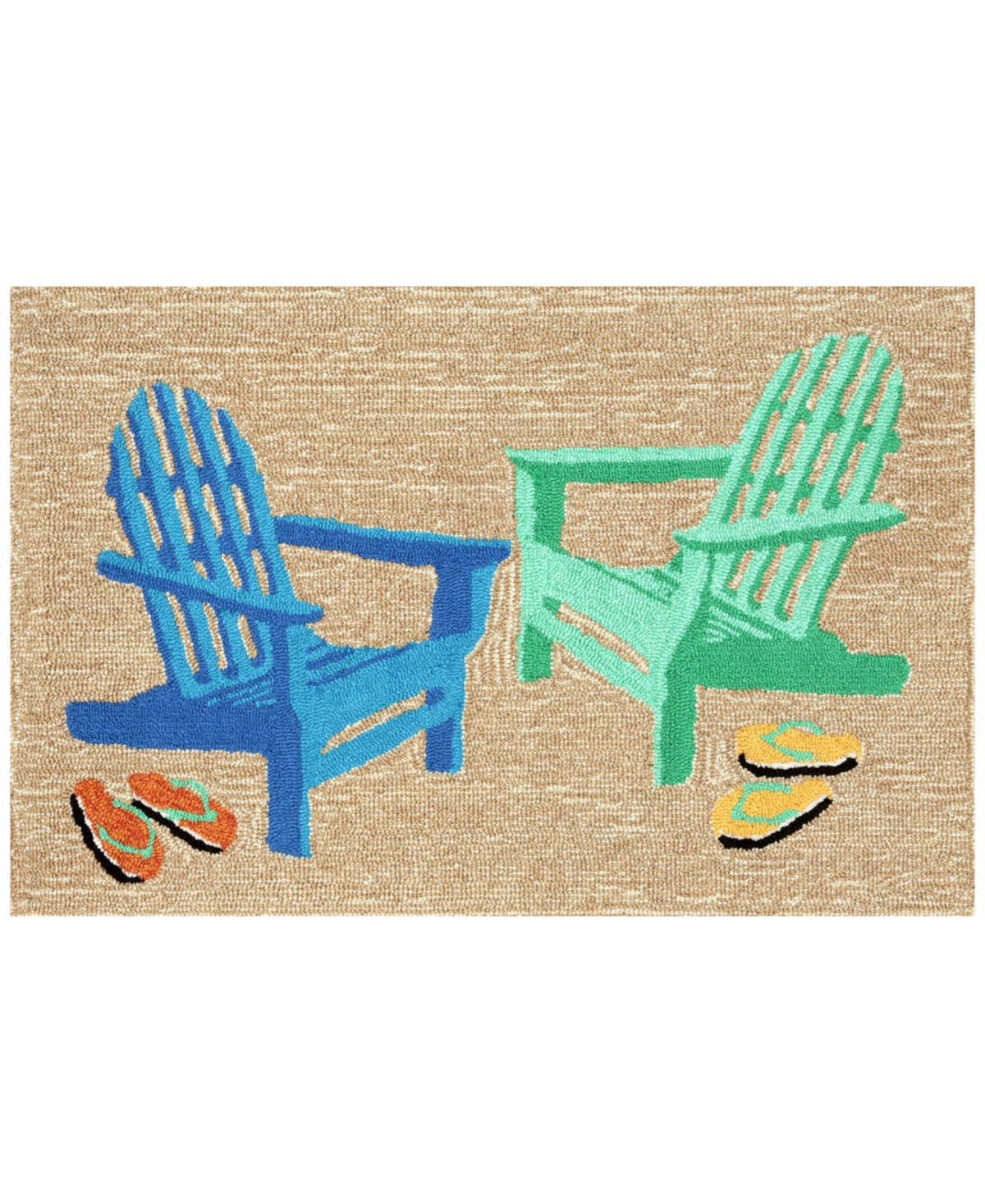Liora Manne Front Porch Indoor/Outdoor Adirondack Seaside 26 x 4 Area Rug