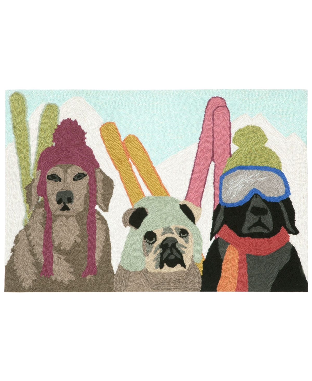Liora Manne Front Porch Indoor/Outdoor Ski Patrol Multi 2 x 3 Area Rug