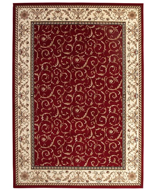 KM Home CLOSEOUT! Roma Damask Red 3-Pc. Rug Set & Reviews - Rugs - Macy's
