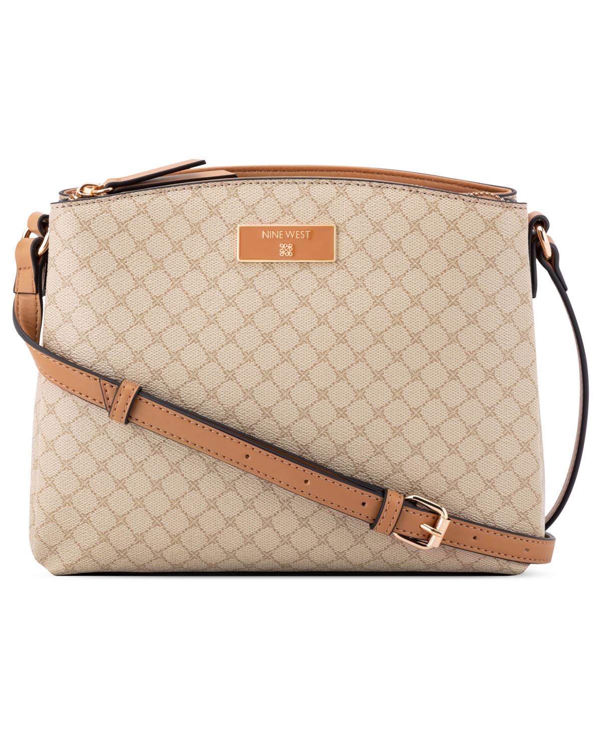 Click here for Nine West Mary Small Crossbody Bag - New Khaki Log... prices