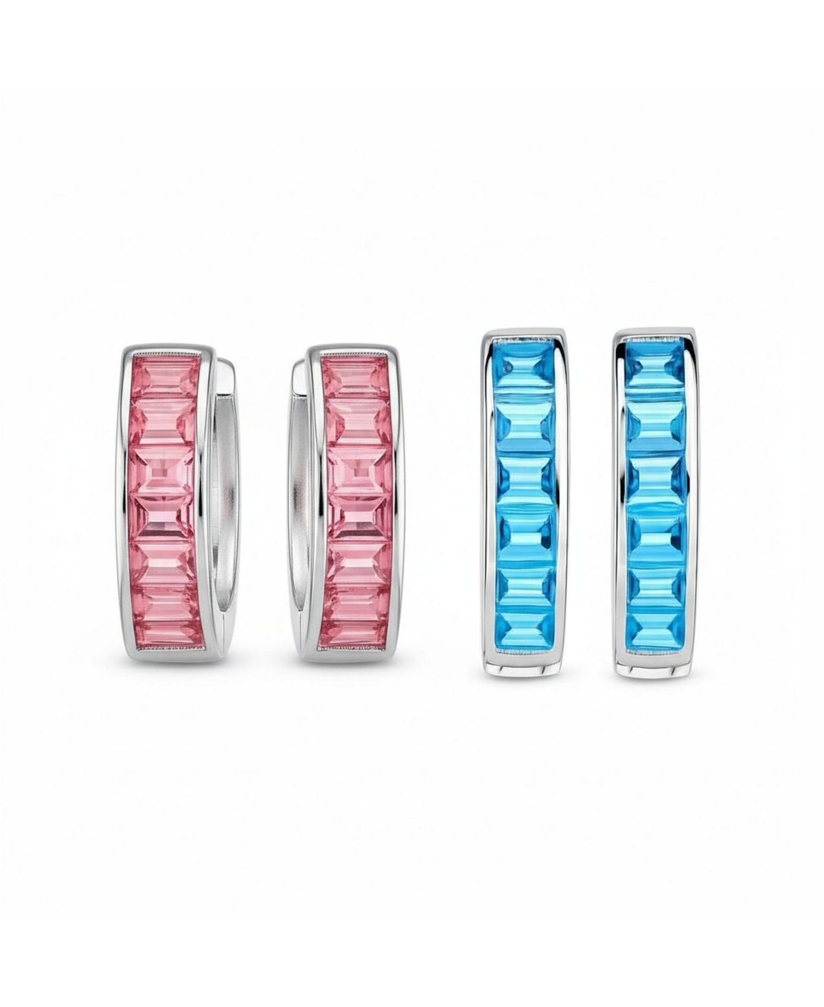 Click here for Bling Jewelry Set of 2 Baguette Cut Channel Set Kp... prices