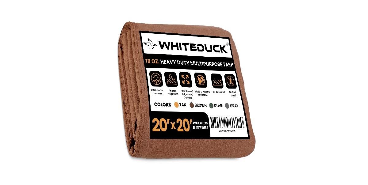 Click here for White Duck Outdoors 18 oz. Canvas Tarp 20x20 Brown prices