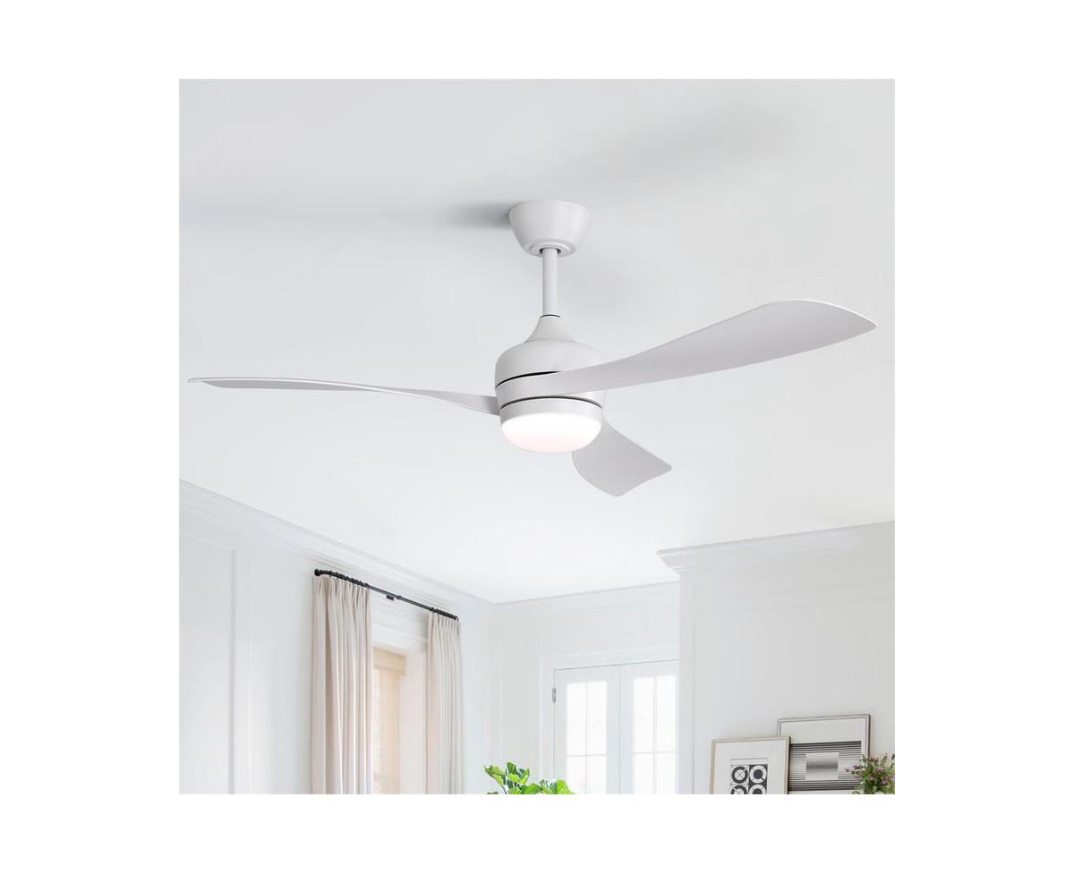 Click here for Sofucor 52-inch Modern White Ceiling Fan with Led... prices