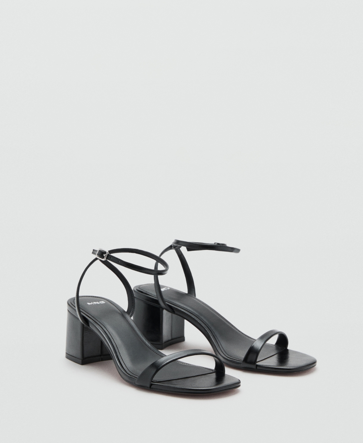Click here for Mango Womens Block-Heel Strap Sandals - Black prices