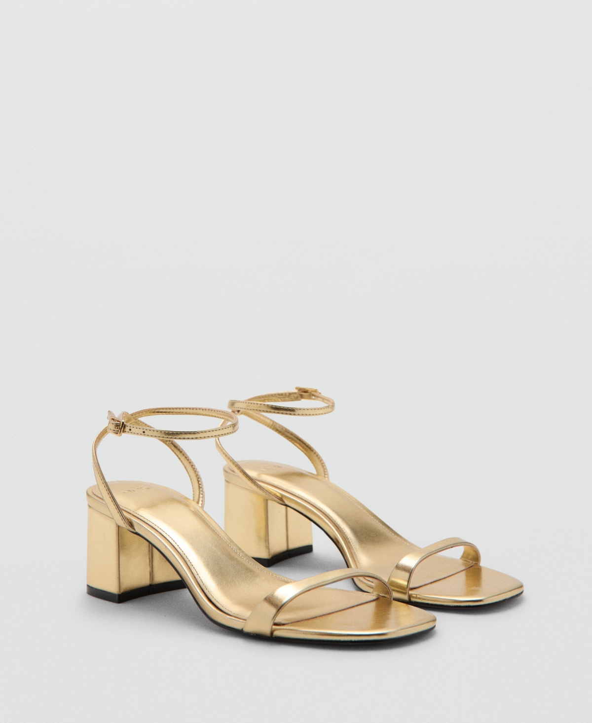 Click here for Mango Womens Block-Heel Strap Sandals - Gold prices