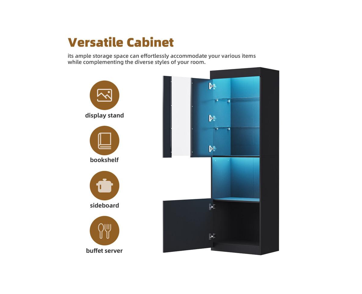 Click here for Casainc Storage Cabinet with Led Lights Tall Pantr... prices