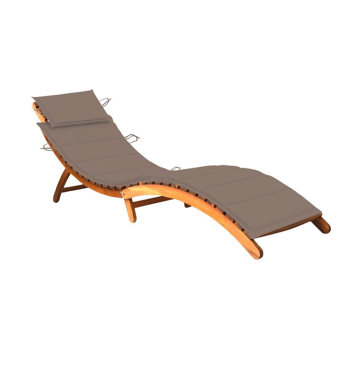 Click here for vidaXL Taupe Solid acacia wood Standard Foldable S... prices