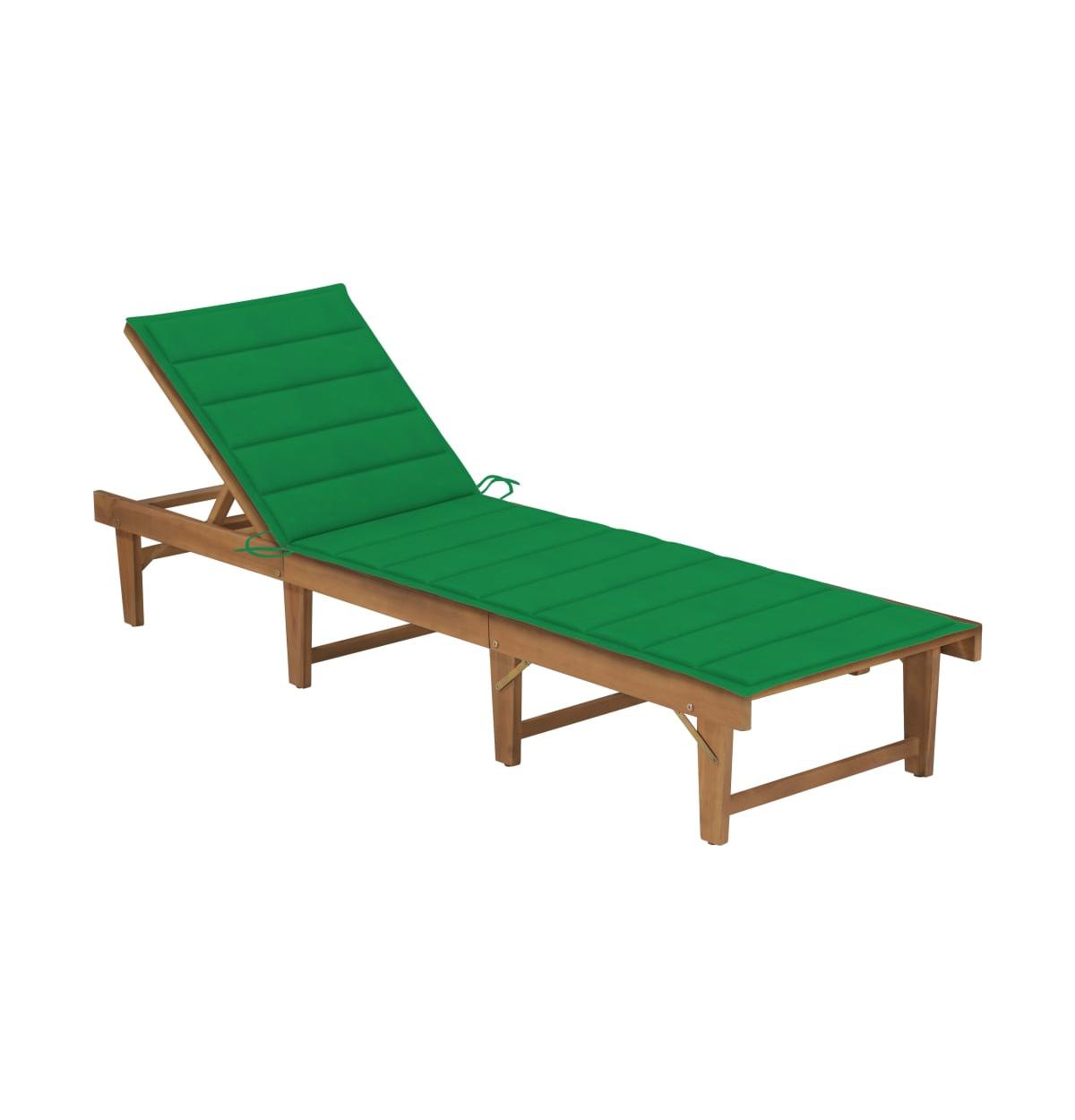 Click here for vidaXL Set of 1 Sun Lounger Solid Acacia Wood Larg... prices