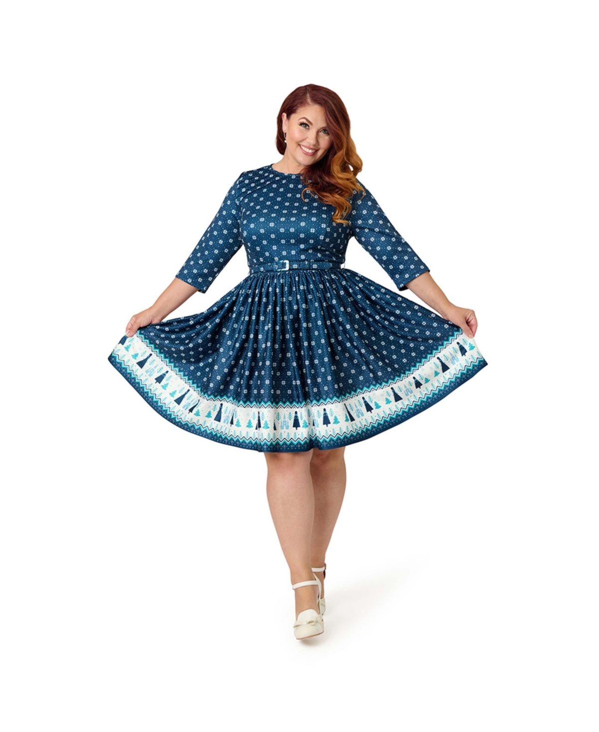 Click here for Unique Vintage Plus Size Boat Neck Belted Stephani... prices