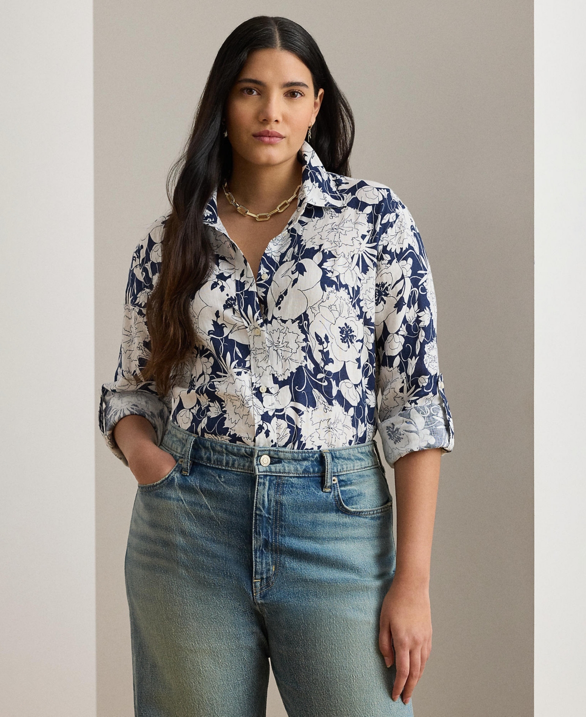 Click here for Lauren Ralph Lauren Plus Size Relaxed-Fit Floral S... prices
