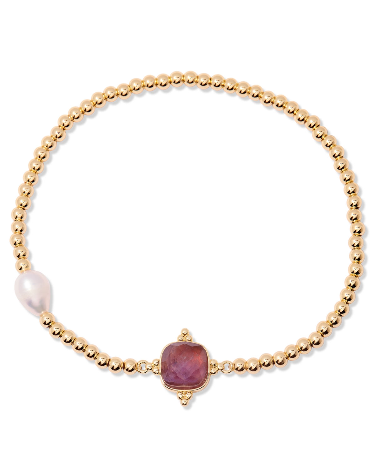 Click here for brook & york Dakota Birthstone Bracelet - Magenta prices