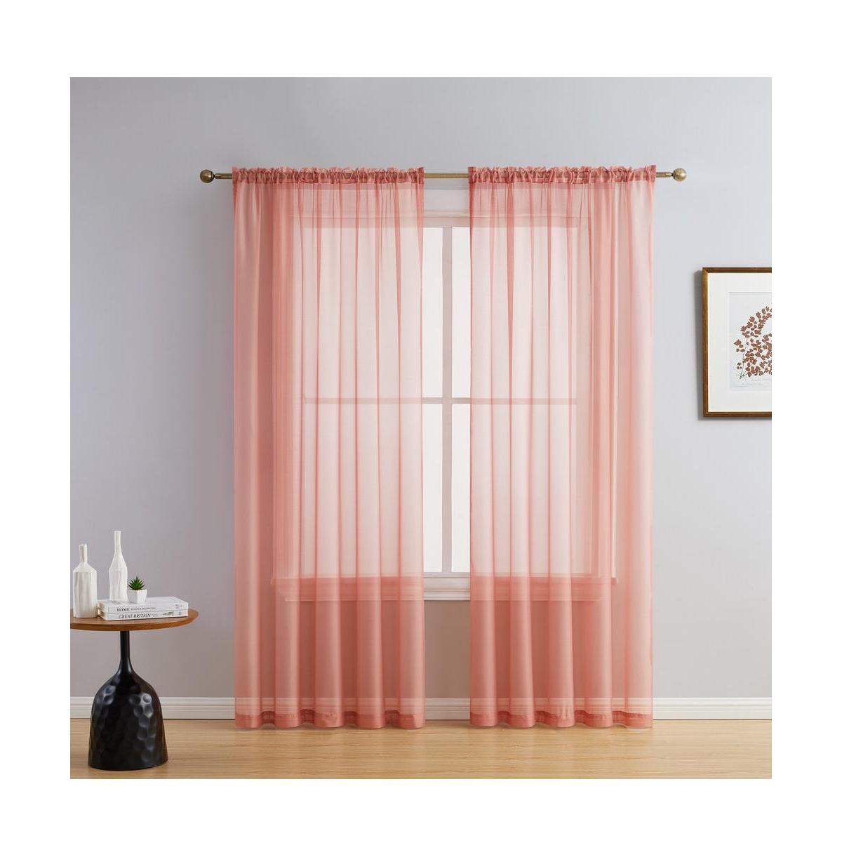 Click here for Hlc.me Essentials Sheer Voile Window Treatment Rod... prices