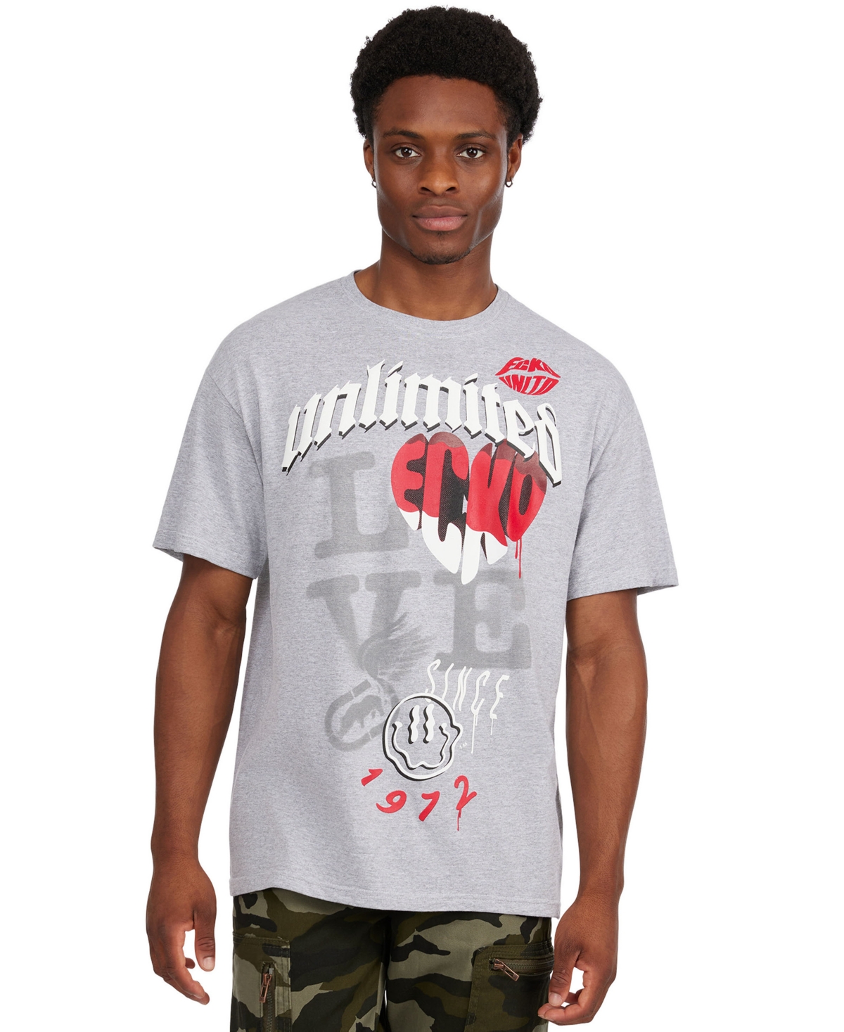 Click here for Ecko Unltd Mens Pay Home Regular-Fit T-Shirt - Gre... prices