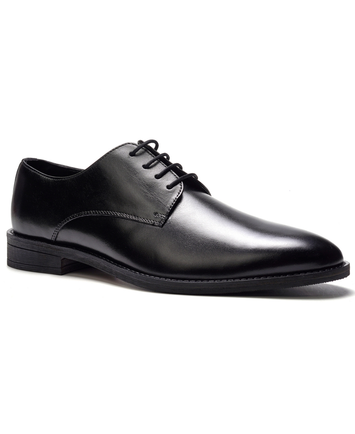 Click here for Anthony Veer Mens Rowan Round-Toe Derby Shoes - Bl... prices