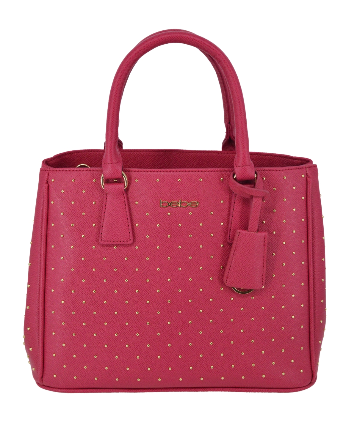 Click here for Bebe Womens Sagan Studded Medium Satchel Bag - Dar... prices