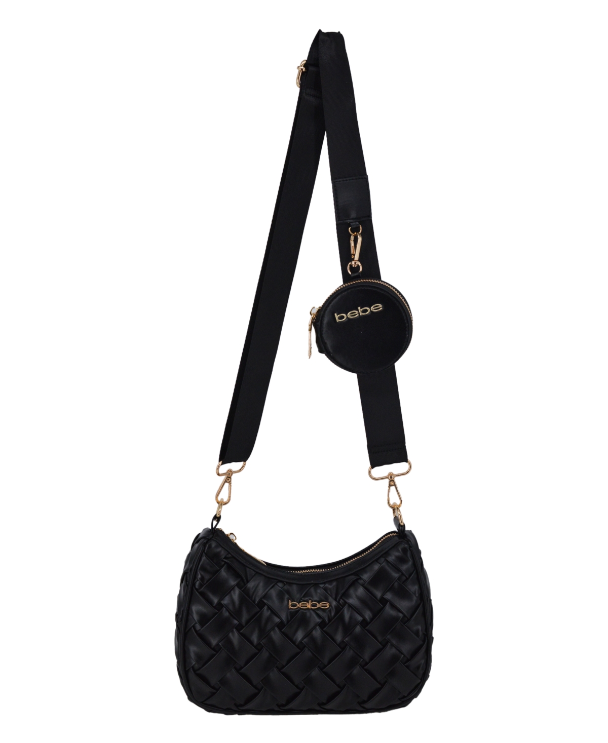 Click here for Bebe Womens Luca Small Crossbody Bag - Black prices
