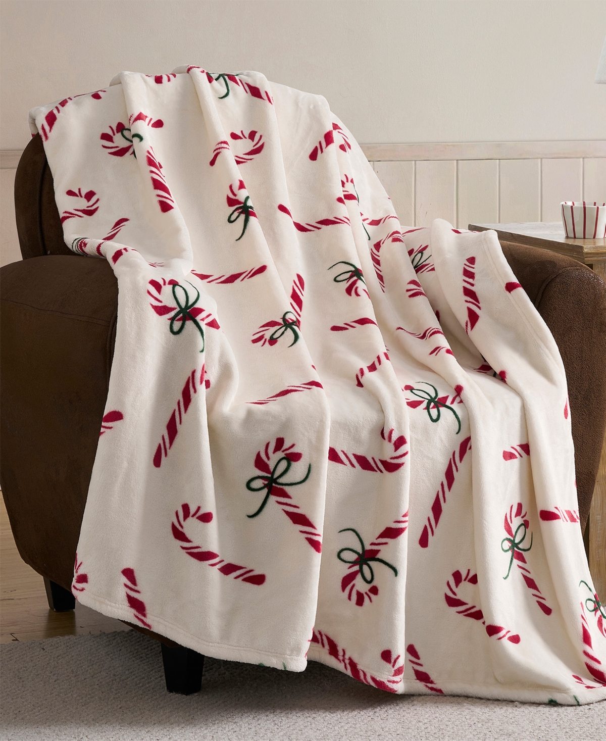 Click here for Hallmark Santa Printed Plush Throw  50 x 70 - Cand... prices