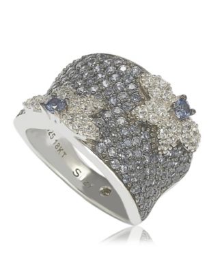 Click here for Suzy Levian Sterling Silver Sapphire Created White... prices